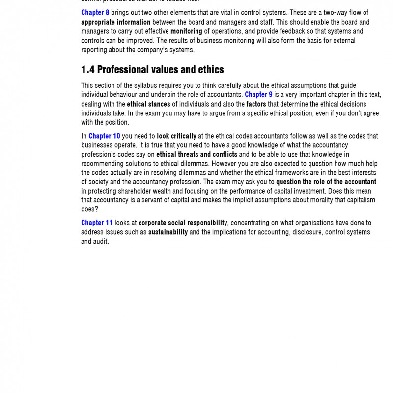 ACCA. Paper P1 Governance, Risk and Ethics. Study Text