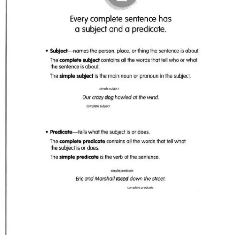 Grammar and Punctuation, Grade 6