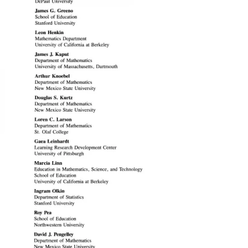 Mathematical Thinking and Problem Solving
