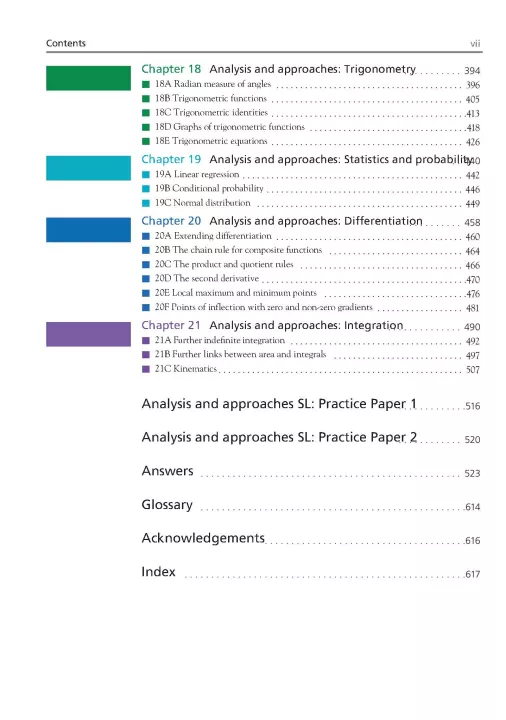 Mathematics - Analysis and Approaches SL - WORKED SOLUTIONS