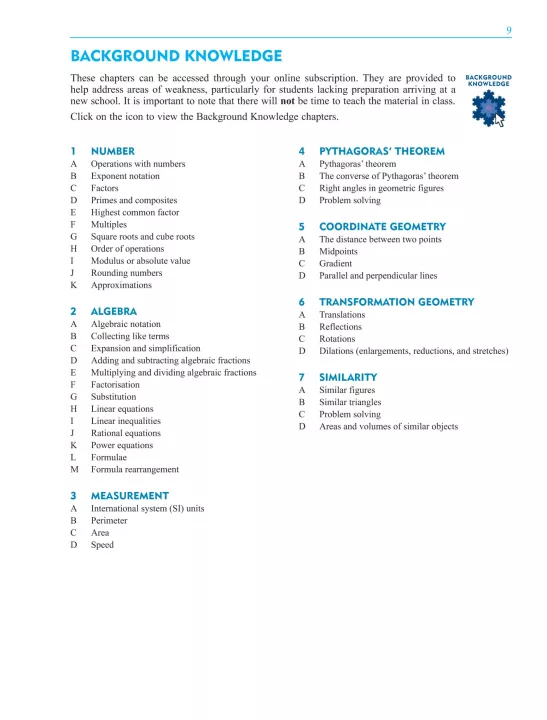 Mathematics Core Topics SL 1