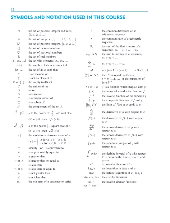 Mathematics Core Topics SL 1