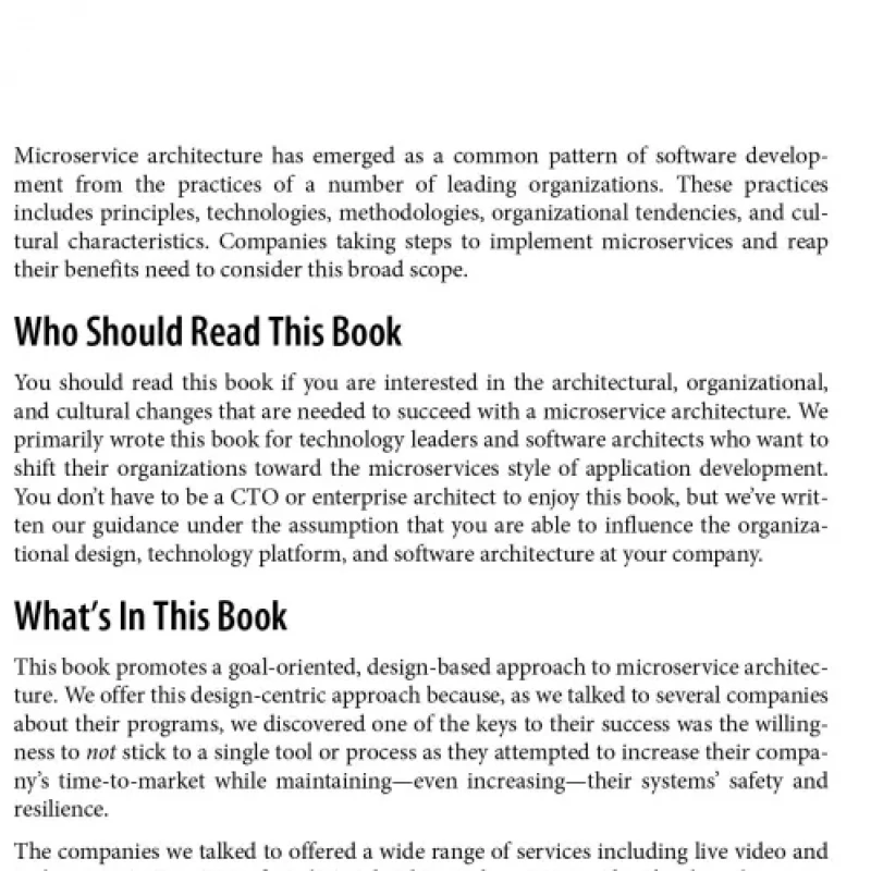 Microservice Architecture Aligning Principles, Practices, and Culture