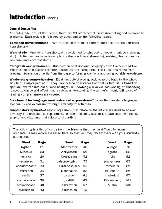 Nonfiction Comprehension Test Practice Level 4 (sách đen trắng) Sách ...