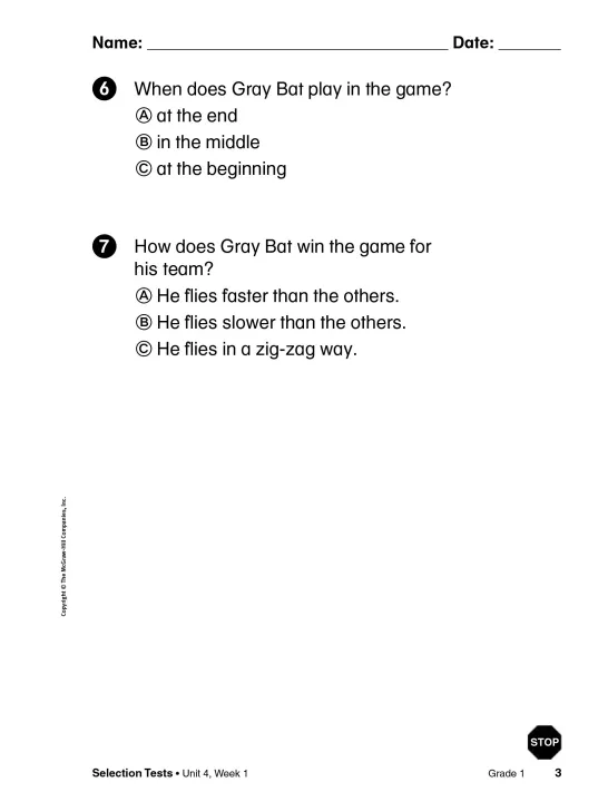 Reading Wonders Assessment Selection Tests (sách đen trắng)