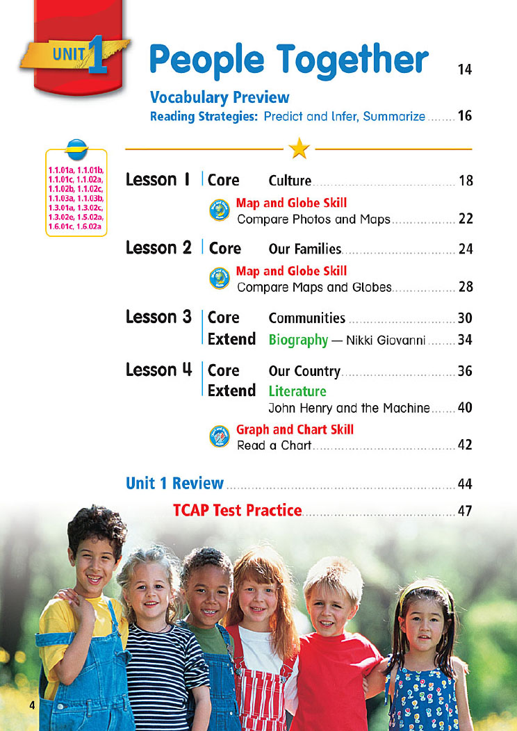 TENNESSEE SOCIAL STUDY GRADE 1 (Sách màu)
