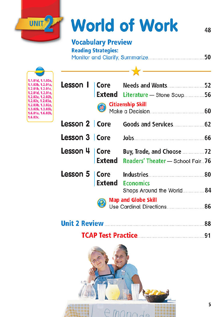 TENNESSEE SOCIAL STUDY GRADE 1 (Sách màu)