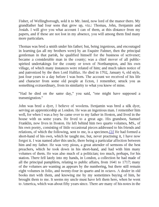 The Autobiography of Benjamin Franklin