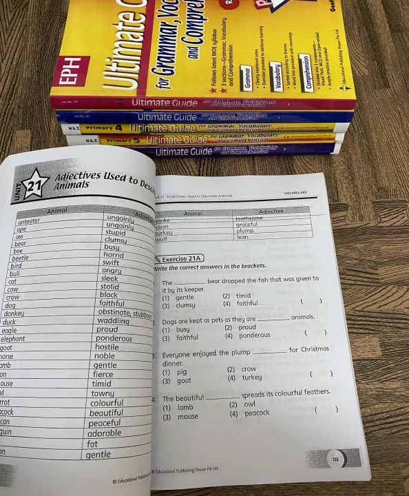 6 quyển Ultimate Guide for Grammar vocabulary and Comprehension 1,2,3,4,5,6