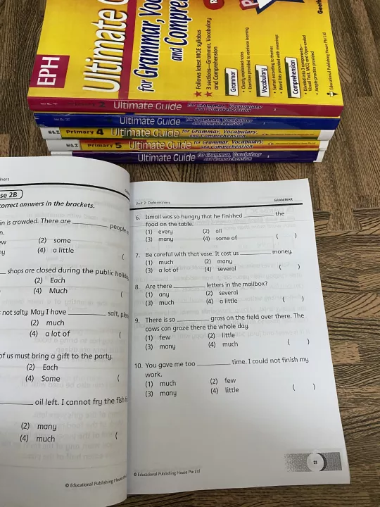 6 quyển Ultimate Guide for Grammar vocabulary and Comprehension 1,2,3,4,5,6